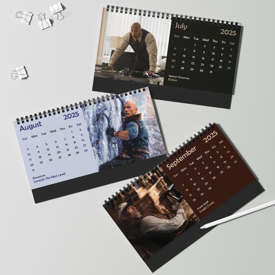 2025 Dwayne Johnson Desk Calendar | 2025 Desk Calendar | Dwayne Johnson ...