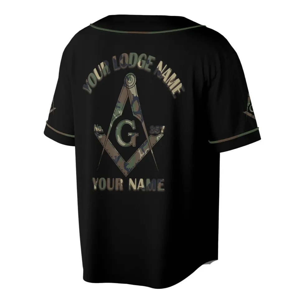 Masonic Camo Square and Compass - Freemason Baseball Jersey | ID ...