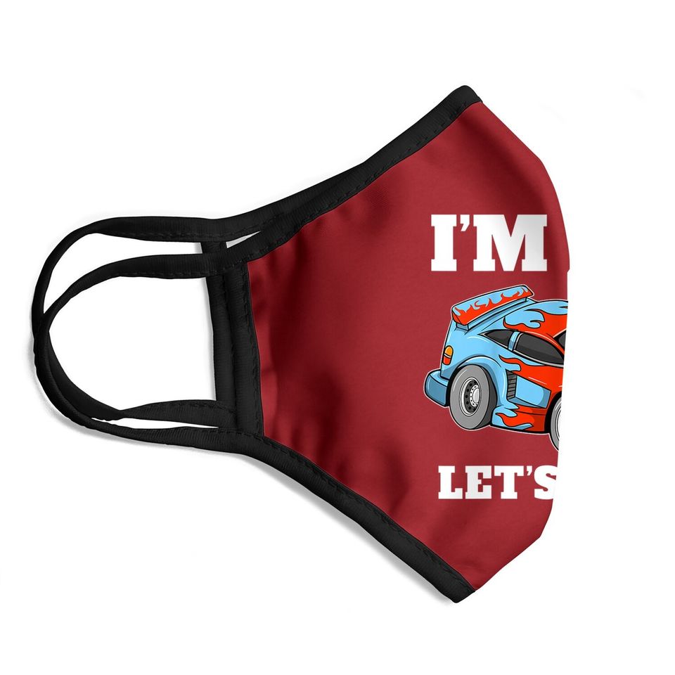 Race Car 4th Birthday Boy 4 Four Year Old Racing Car Face Mask | ID ...