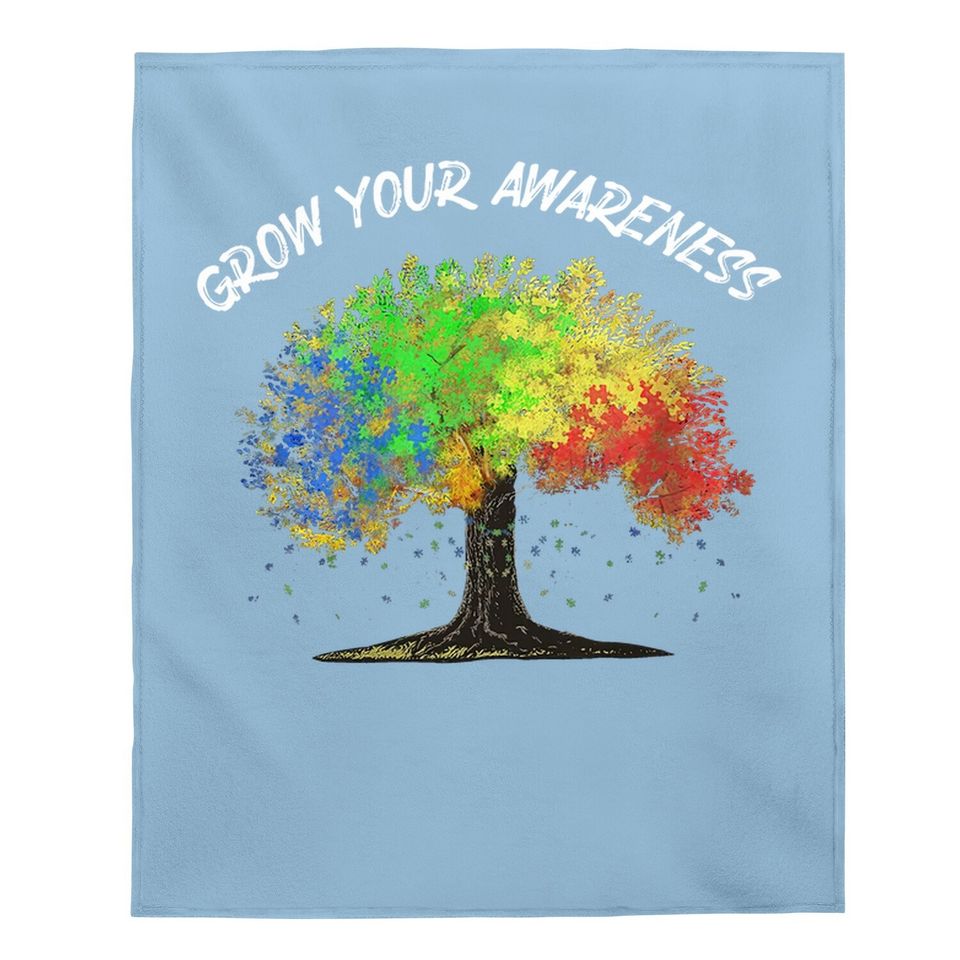 Autism Awareness Rainbow Tree Grow Your Awareness Hand Drawn Baby ...
