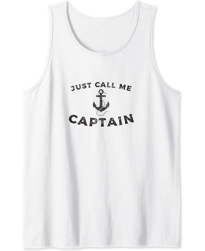 Call Me Captain Boat Pontoon Sailor Anchor Nautical Sailing Tank Top ...