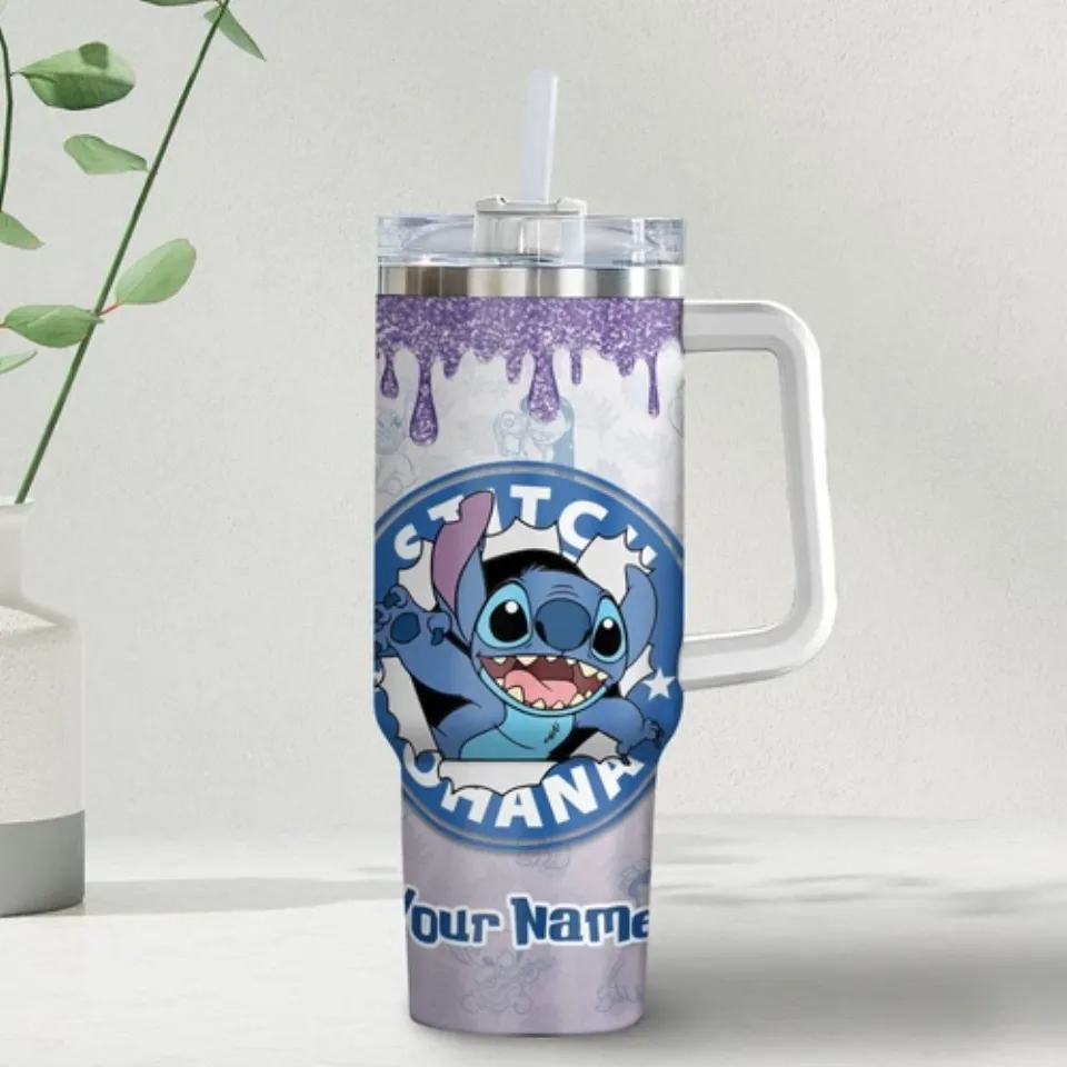 Custom Disney Stitch Coffee Surprise Colorful Tumbler, Disney ...