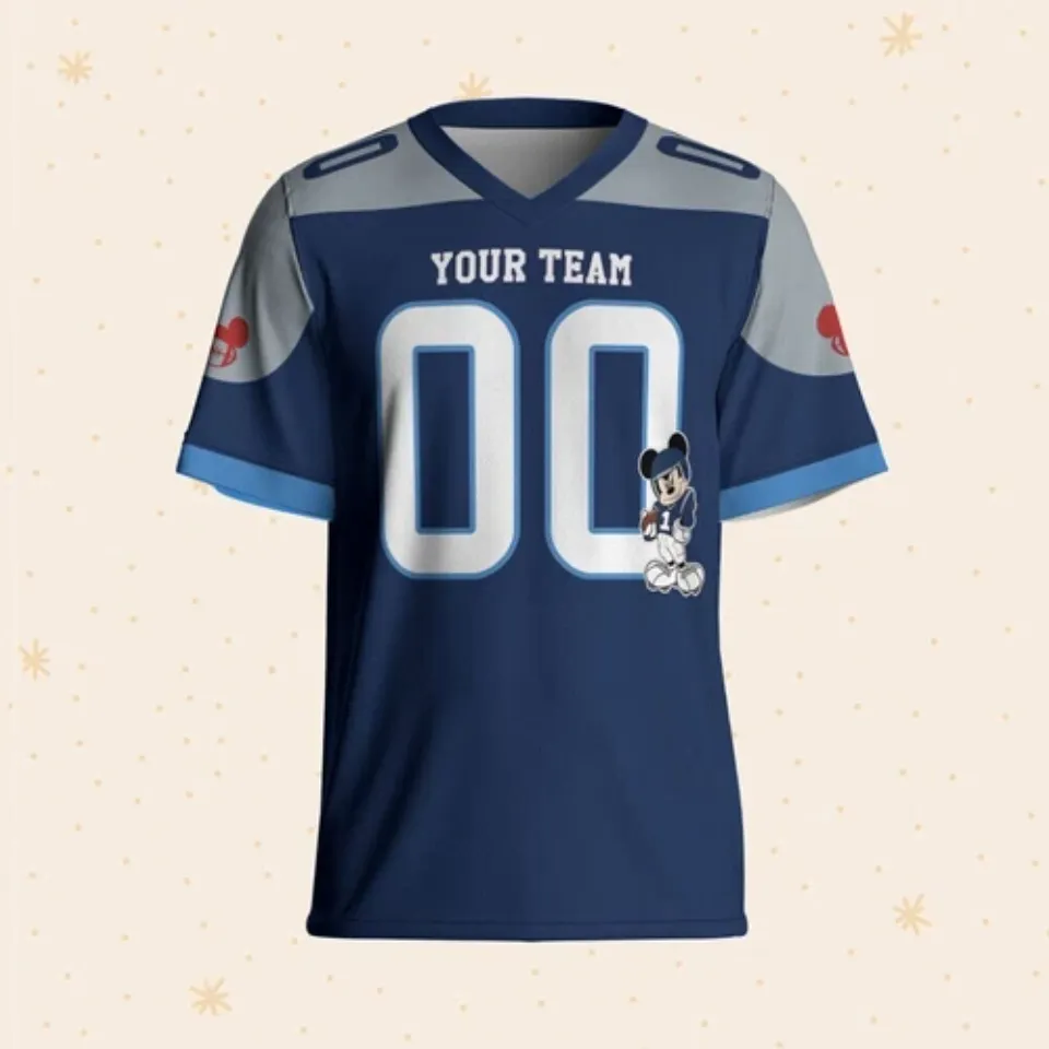 Custom Disney Mickey Super Star Titans Blue Football, Magic Kingdom ...