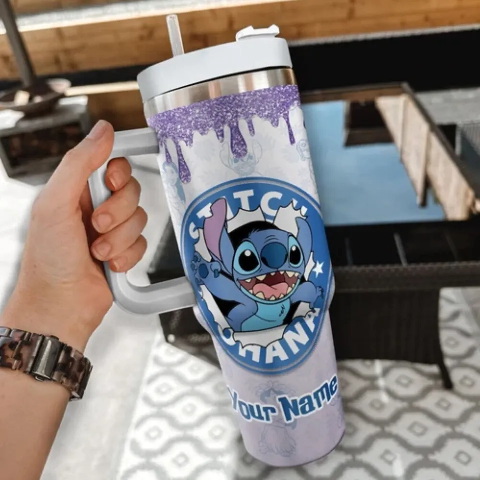 Custom Disney Stitch Coffee Surprise Colorful Tumbler, Disney ...
