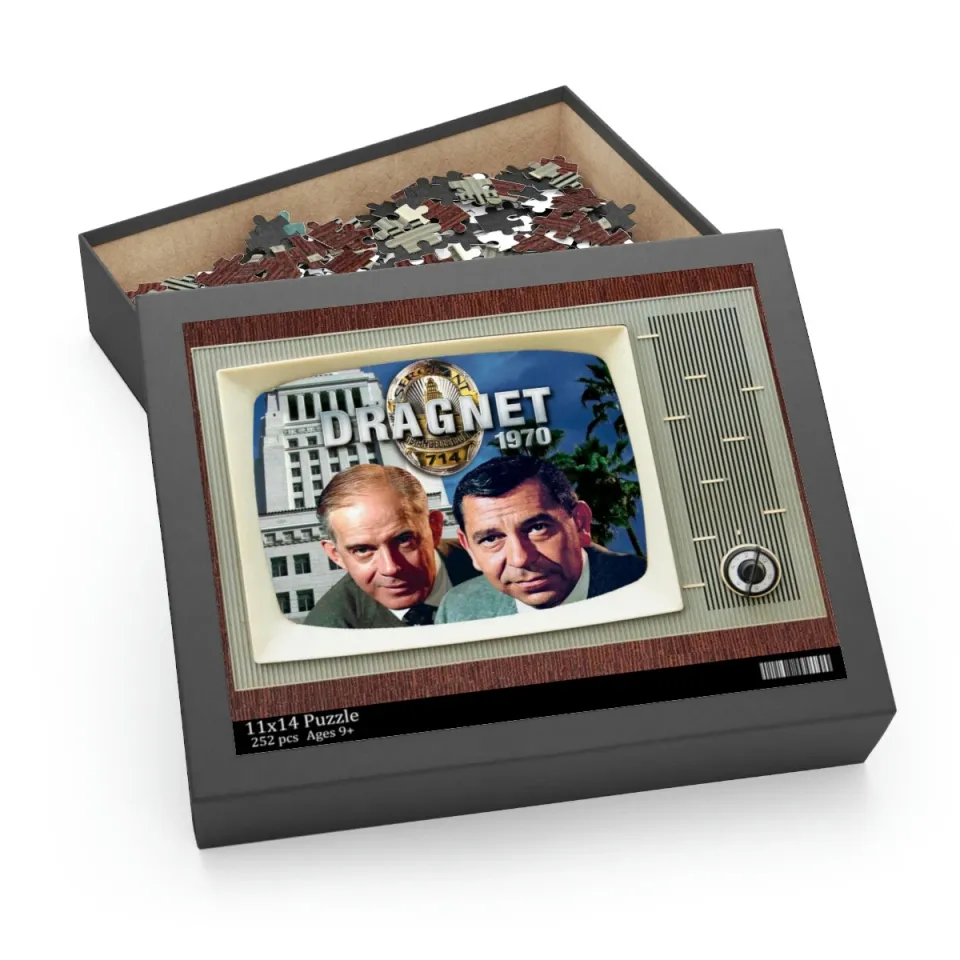 Dragnet TV Show Retro TV Design Jigsaw Puzzle | ID 24021558 by Violeta ...