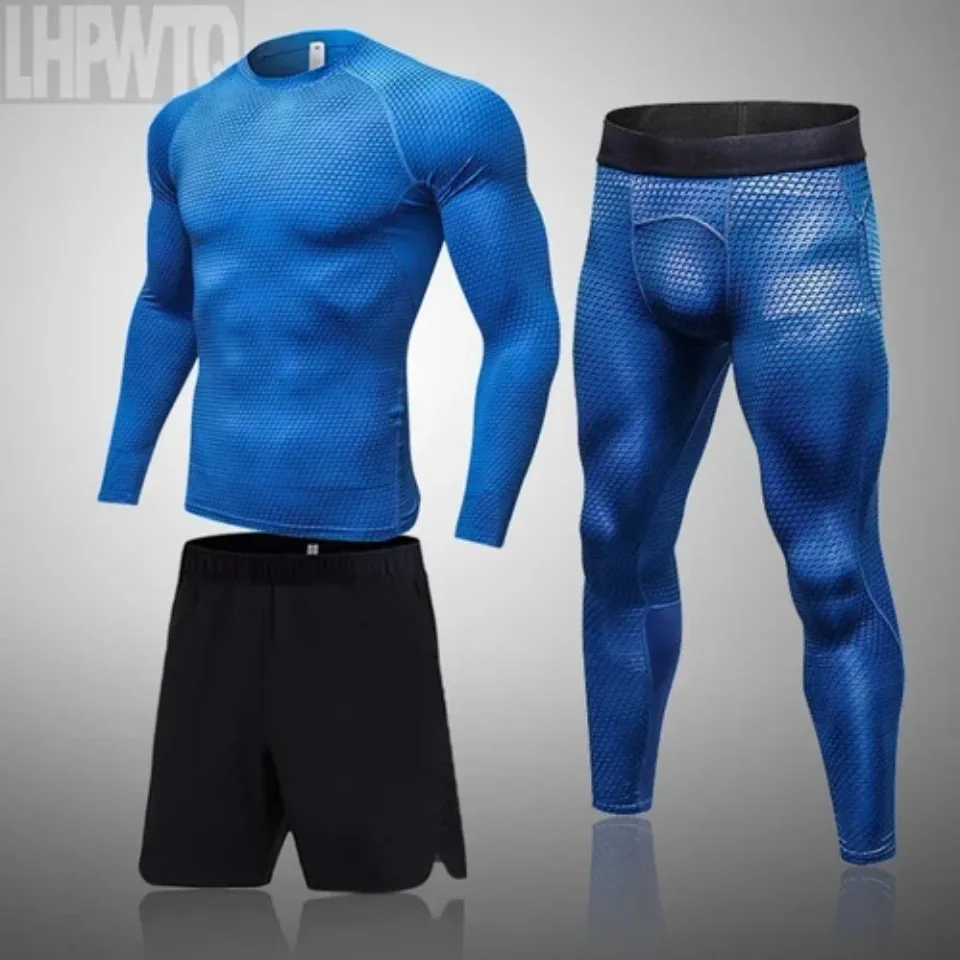 Mens MMA Rashguard Running Suit Rash Guard Sports Gym Men Bjj Boxing ...