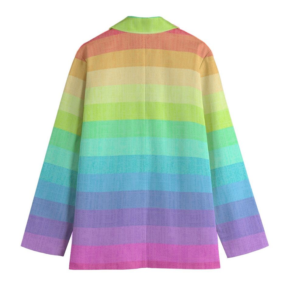 Women's Leisure Blazer, Rainbow Blazer, Rainbow jacket, pastel colors ...