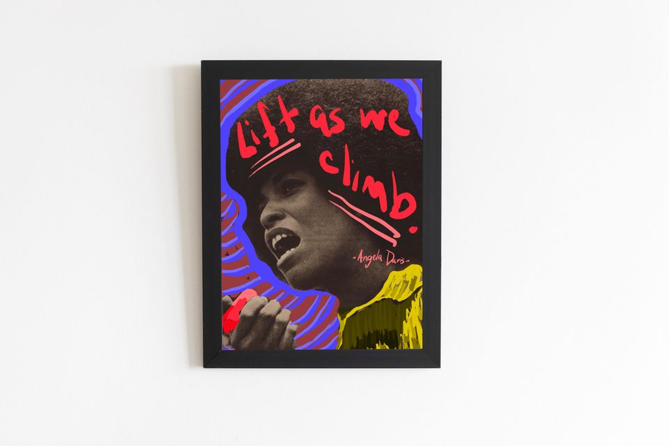 Angela Davis Poster, Activist Posters Classroom, Black Women ...