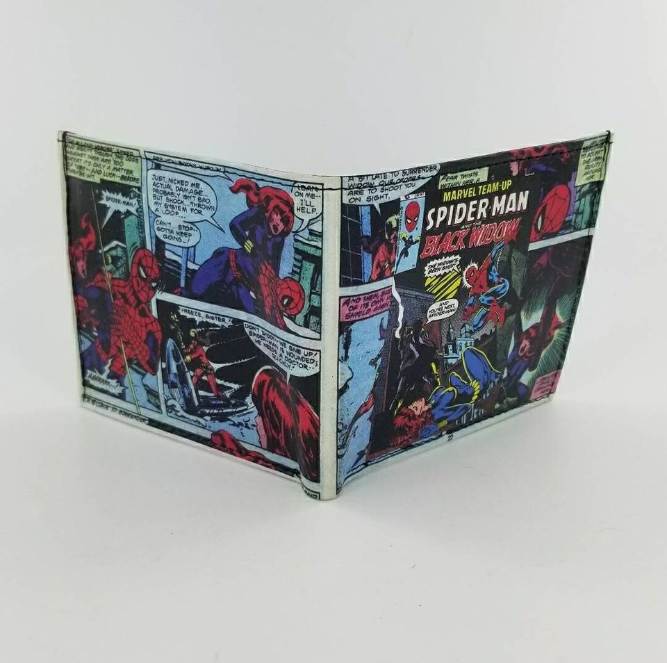 Custom Superhero Leather Bifold Wallet - Handmade Genuine Leather with ...