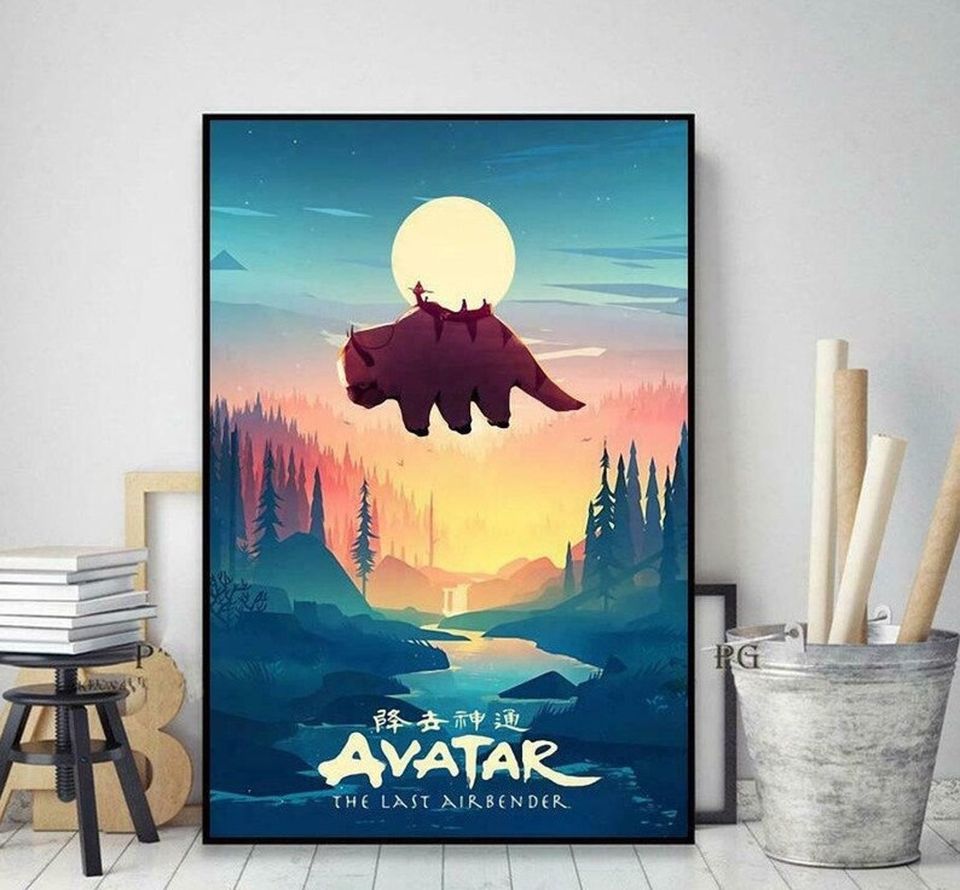 Avatar the Last Airbender Aang Poster, Gift Fan Wall Art,Avatar Fan ...