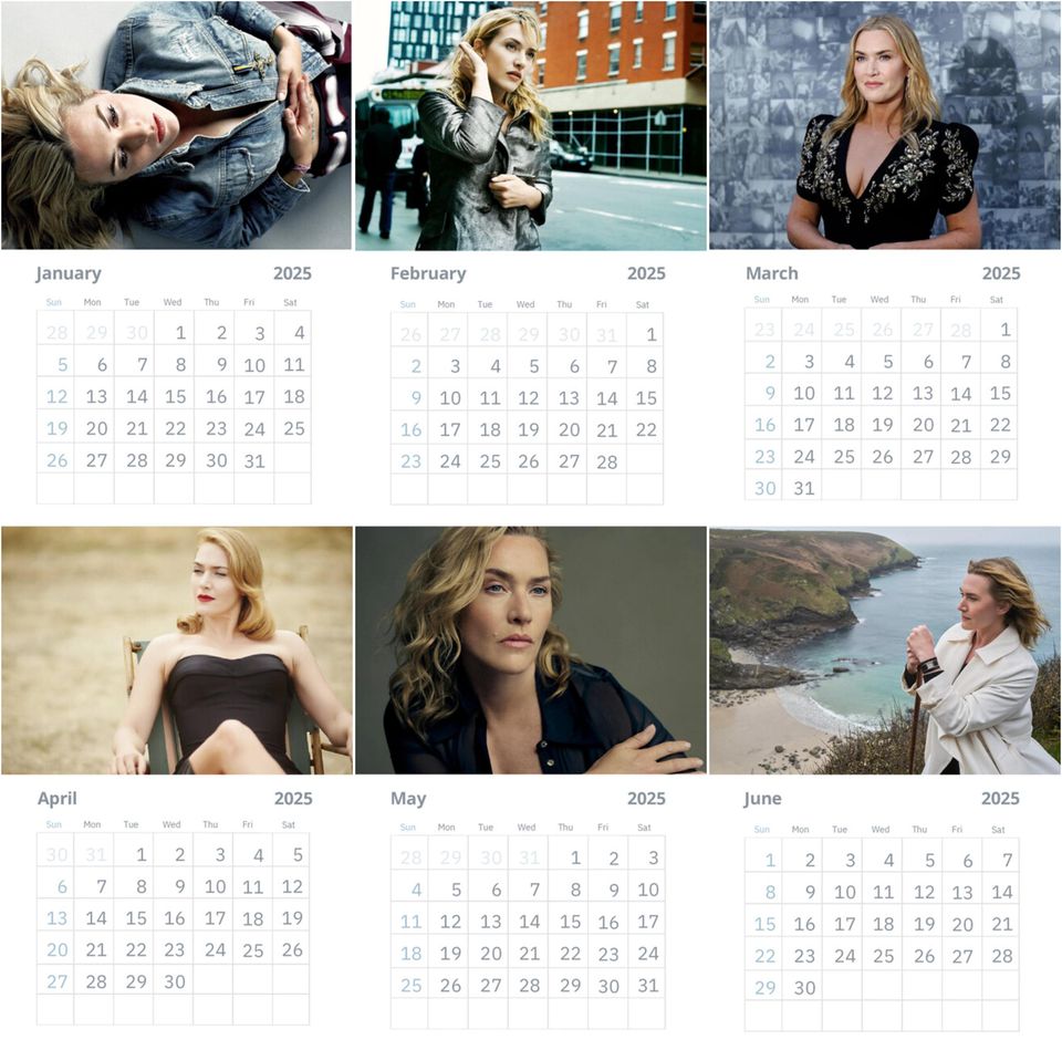 Kate Winslet Calendar Vol 1 - 2025 Iconic Celebrity Collection | ID ...