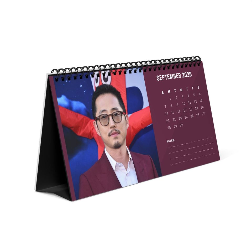 Steven Yeun 2025 Desk Calendar | The Walking D Actor Gift | Glenn Rhee ...