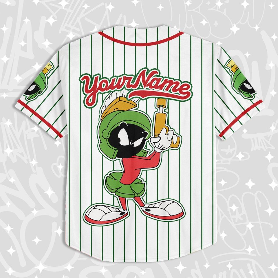 Personalized Marvin the Martian Baseball Jersey, Custom Marvin the ...