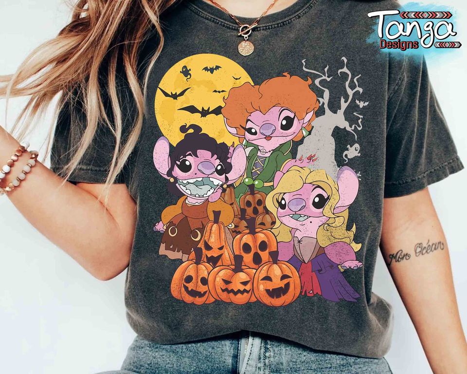 Lilo & Stitch Angel Cosplay Hocus Pocus Sanderson Sisters Shirt, Disney ...