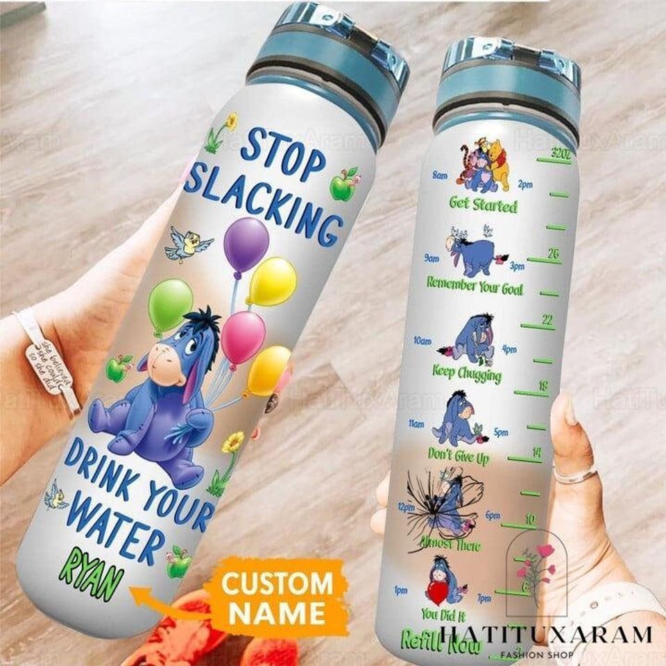 Eeyore Water Bottle, Personalized Eeyore Bottle, Pooh Water Bottle ...