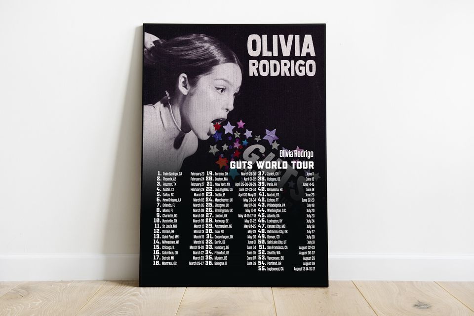 Guts World Tour Poster | Olivia Rodrigo Tour Poster | Olivia Rodrigo ...