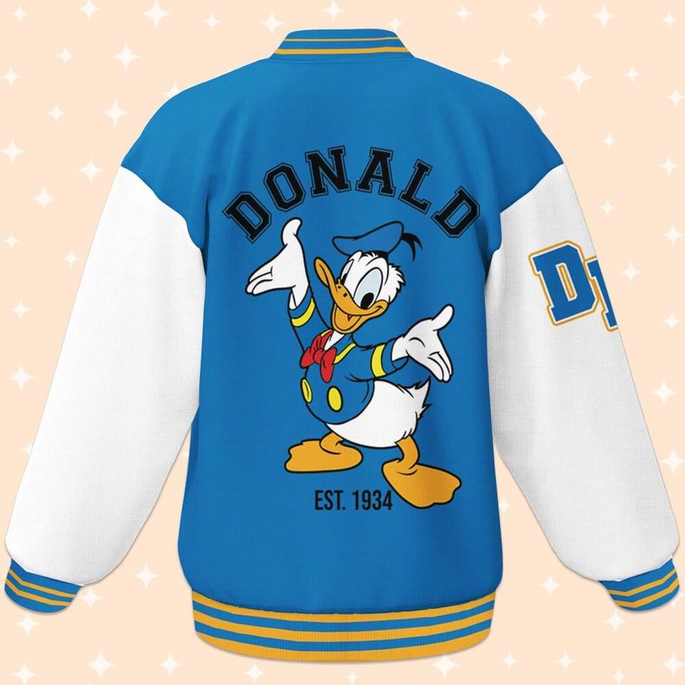 Personalize Disney Vintage Donald Duck, Adult Varsity Jacket | ID ...