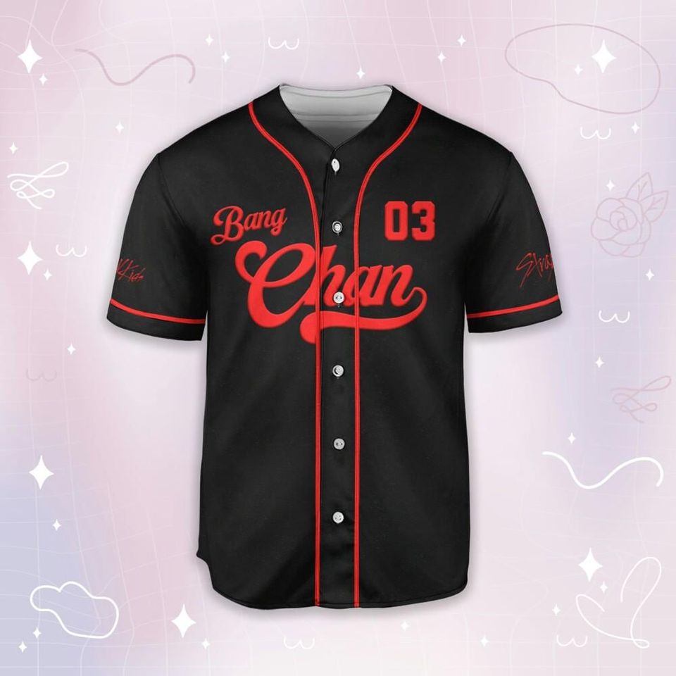 DominATE Stray Kids World Tour 2025 Bang Chan Baseball Jersey, Kpop ...