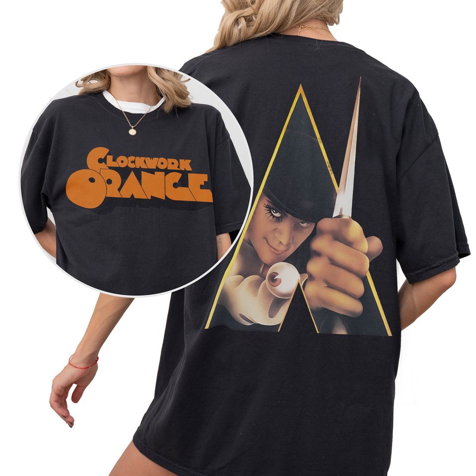 A Clockwork Orange Movie Shirt, Unisex Front Back Logo Graphics Stanley ...