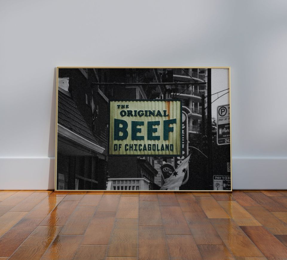 The Bear TV Show Restaurant Sign Poster, The Original Beef of ...