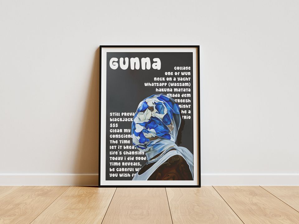 Album Poster One of Wun Gunna, Rap poster, album cover, custom album ...