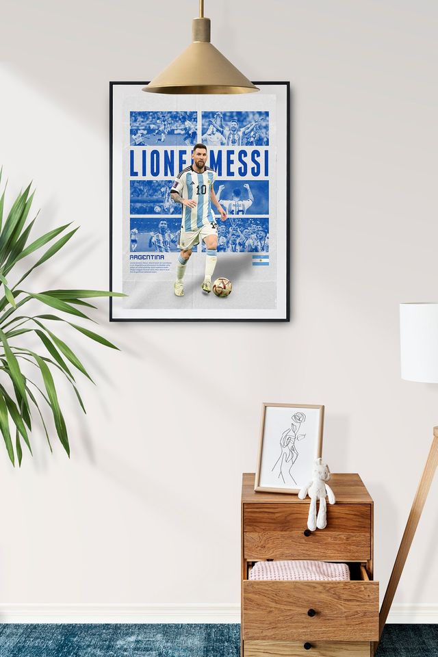 Lionel Messi Argentina, Printable A3 Sport Wall Art, Gift For Boy ...