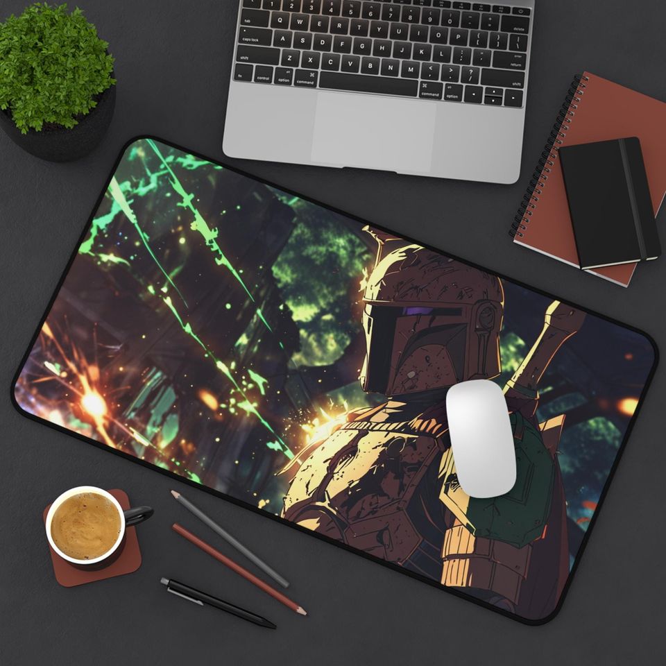 Boba Fett Mouse Pad Star Wars Inspired Gaming Desk Mat Office Decor ...
