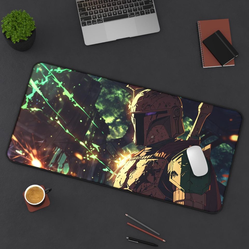 Boba Fett Mouse Pad Star Wars Inspired Gaming Desk Mat Office Decor ...