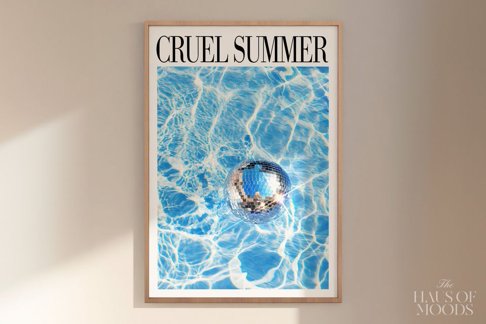 Cruel Summer Poster Print, Retro Aesthetic, Girly Wall Art | ID ...