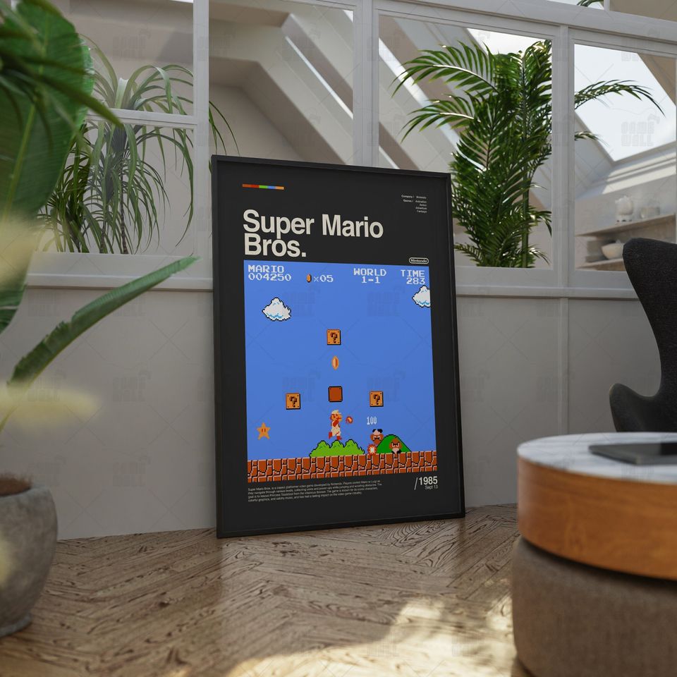 Super Mario Bros Poster, Gaming Room Poster, Gaming Wall Poster, Gaming ...