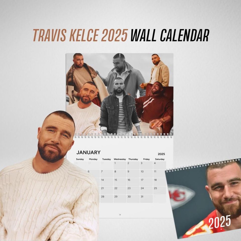 Travis Kelce 2025 Wall Calendar, Travis Kelce Fan Gift, Trace Kelce ...