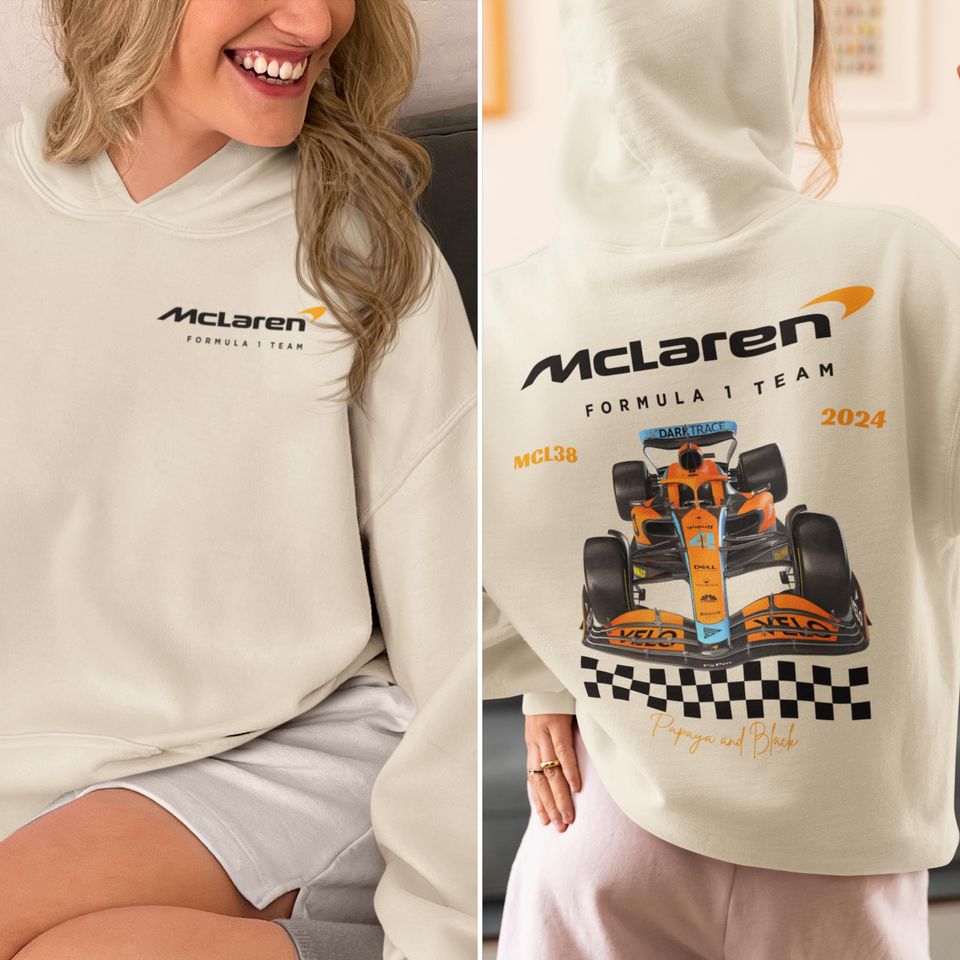 Unisex's XL WHITE Mclaren 2024 Formula One Hoodie Lando Norris Oscar ...