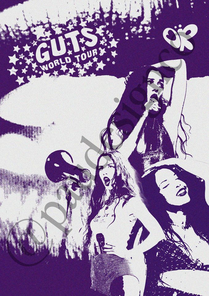 Olivia Rodrigo - GUTS World Tour Album Poster Designed - Music Indie ...