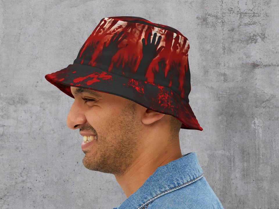Bucket Hat, Horror bucket hat, Halloween party bucket hat, Fisher men's ...