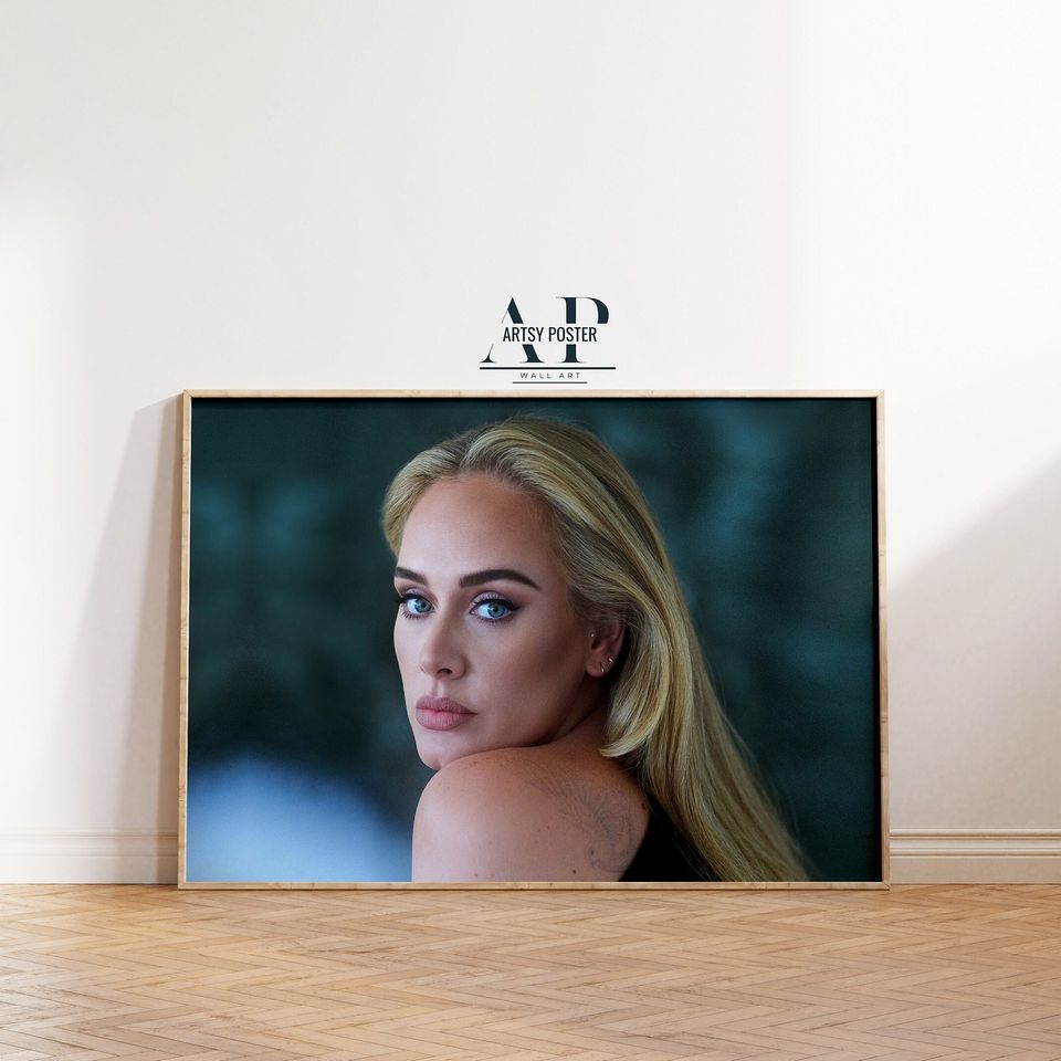 Adele Poster, Musician Wall Art, Music Star Wall Decor, Elegant Singer ...