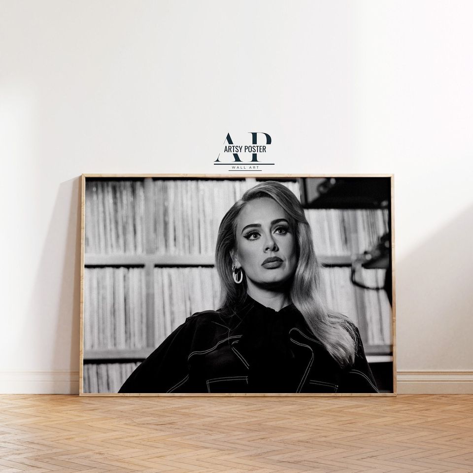Adele Poster, Musician Wall Art, Music Star Wall Decor, Elegant Singer ...