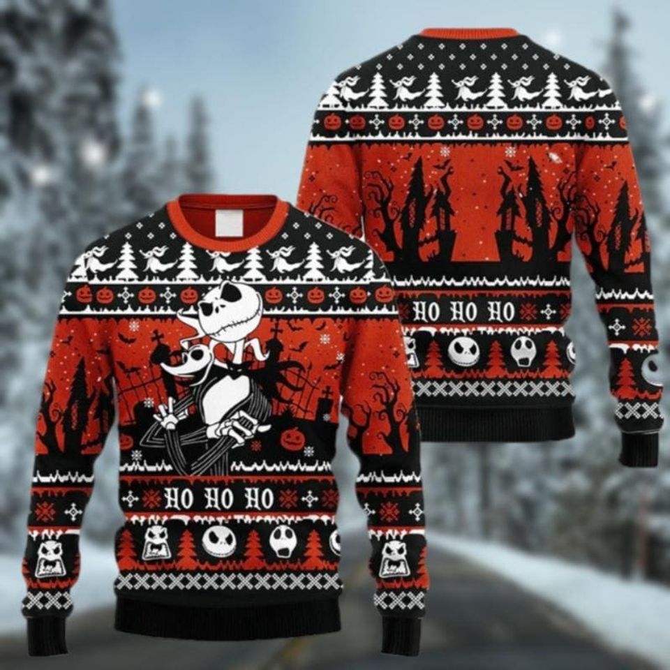 Halloween Jack Skellington Ugly Sweaters, Horror Character Woolen ...