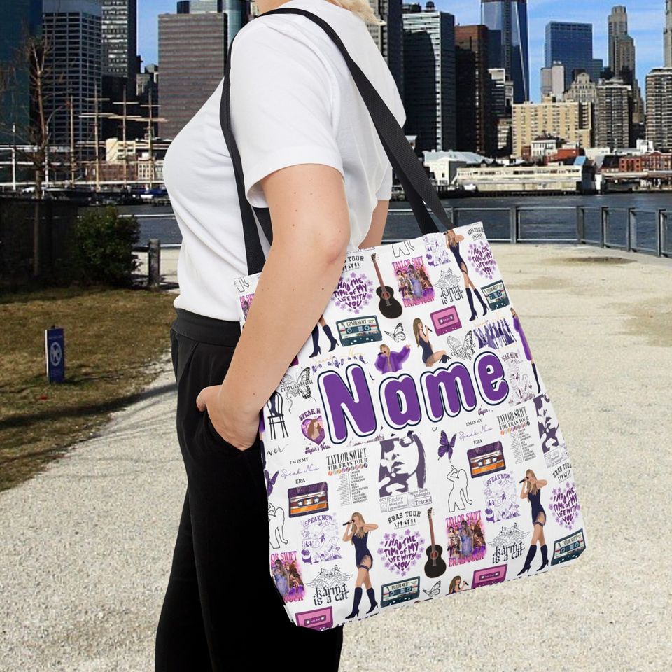 Personalized taylor version Inspired Tote Bag, Taylor Eras Tour Tote ...