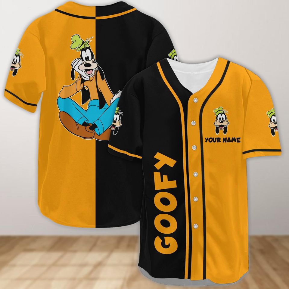 Personalized Disney Goofy Baseball Jersey, Custom Goofy Baseball Jersey ...