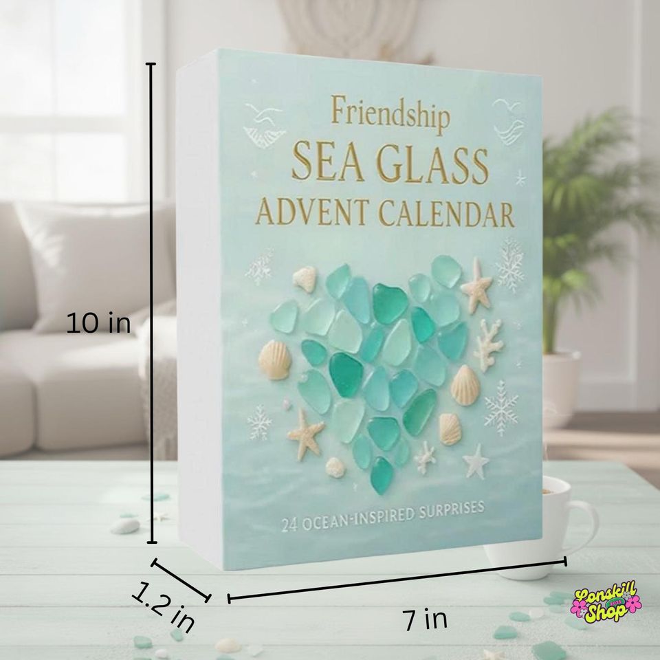 Friendship Sea Glass Advent Calendar, Coastal Christmas Countdown Gift ...