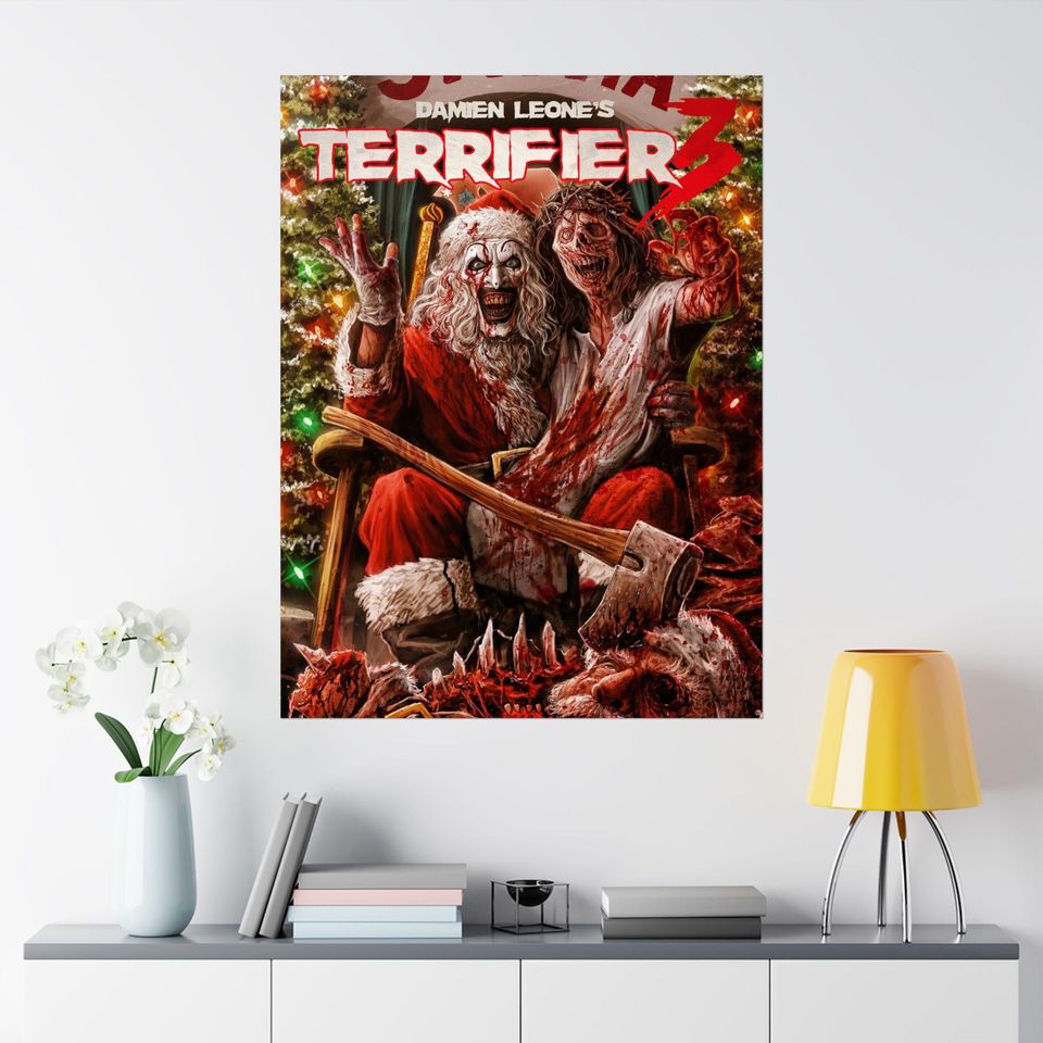 Terrifier 3 Movie Poster | High Quality Canvas Print I 2024 Movie ...