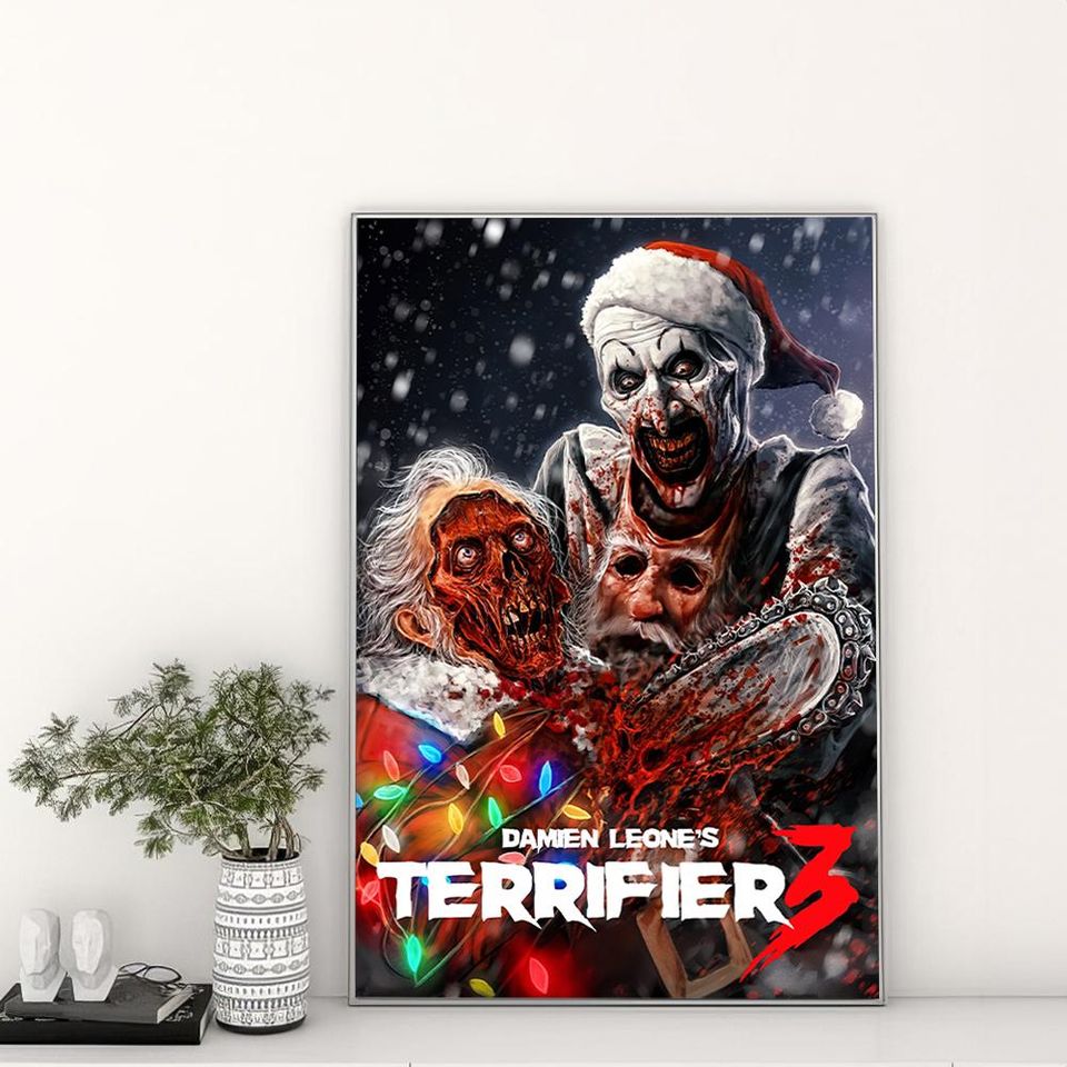 Terrifier 3 Movie Posters, Frameless, Canvas Posters, Holiday Gifts ...