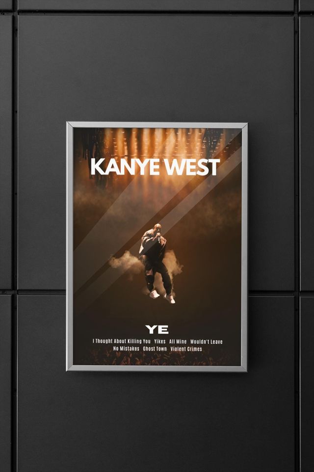 Kanye West | Kanye West poster | Kanye West Ye album | Ye poster ...