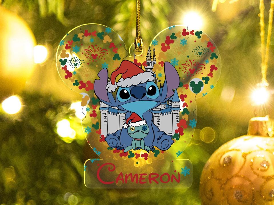 Personalized Disney Stitch Christmas Ornament, Lilo Stitch Ornament ...