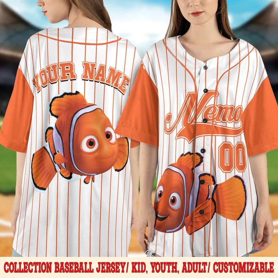 Personalize Disney Finding Nemo Dory Baseball Jersey/Finding Nemo Dory ...
