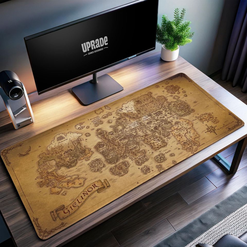 Runescape Gielinor Map Desk Mat - Classic MMORPG World, Gamer's ...