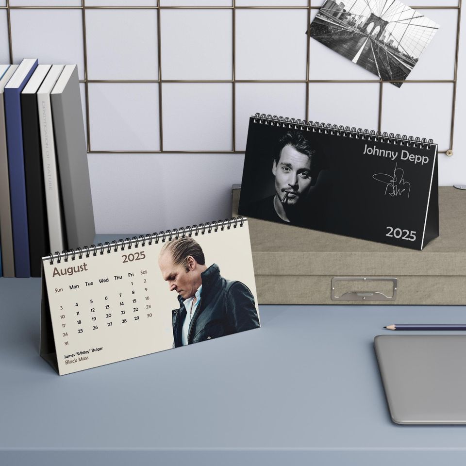 2025 Johnny Depp Desk Calendar | 2025 Desk Calendar | Johnny Depp ...