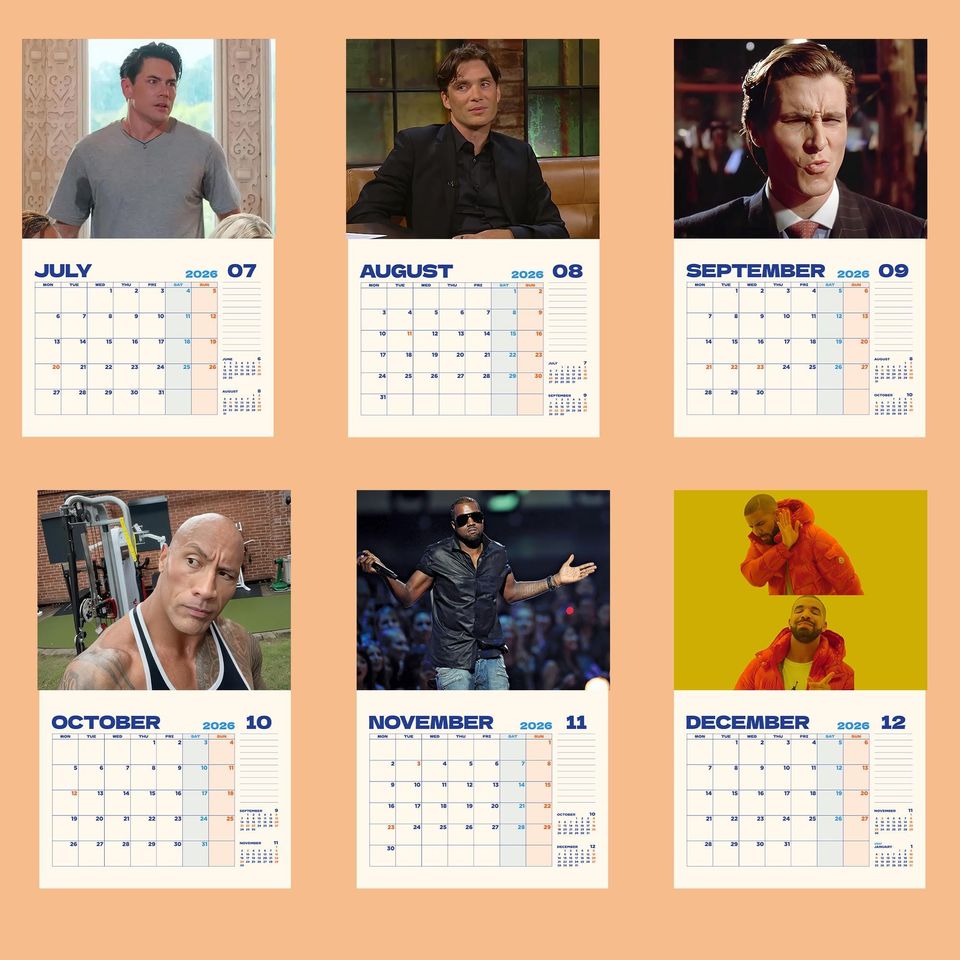World's Greatest Memes Wall Calendar, Meme Graphic Calendar 2026 , Meme ...