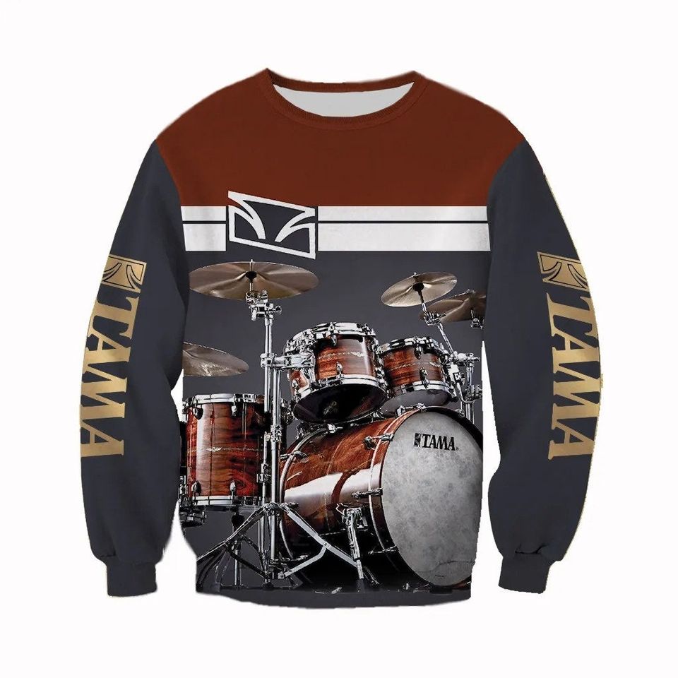 Drums 3D All Over Printed Clothes, Tama Music Drums Hoodie Shirt | 37% ...