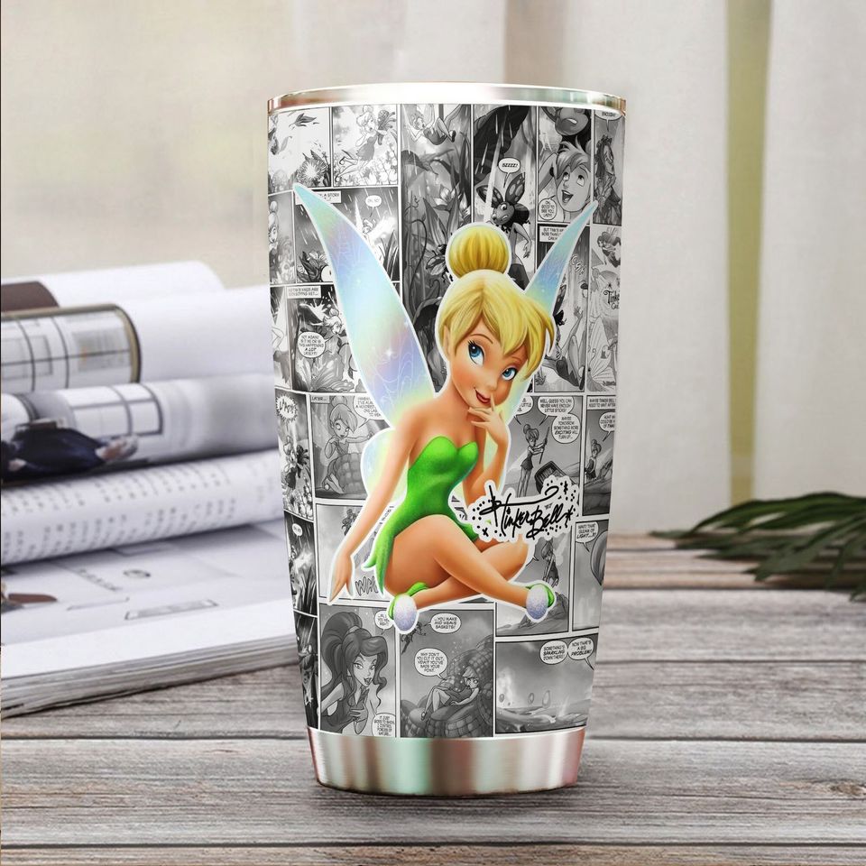 Tinker Bell Comic Partern Tumbler, Tinker Bell Disney Graphic Cartoon ...
